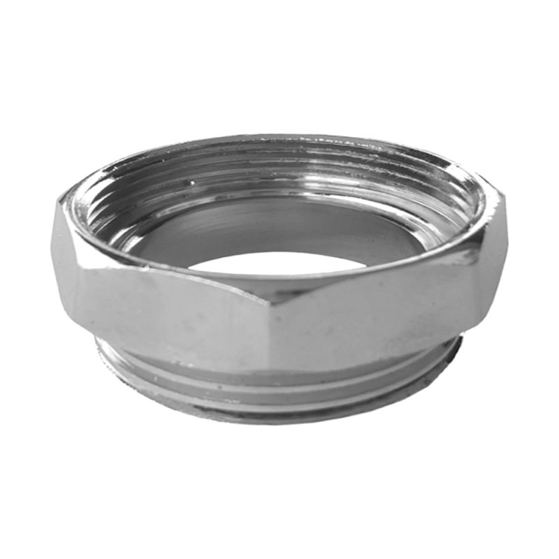 Reducer for siphons, chrome, silver, 1 1/4 M x 1 1/2 F | Meg