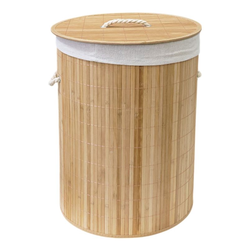 Kosh rrobash ''Barba R'' material bambu ngjyrë dru natyral