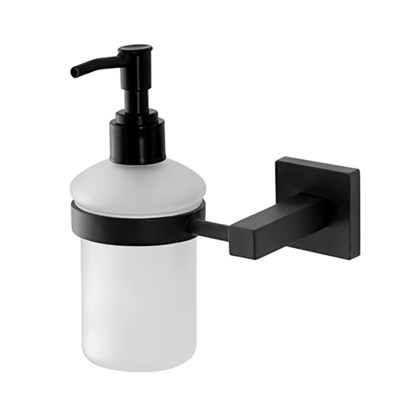 Soap dispenser ''Black Rock'' in inox black color. Dimension