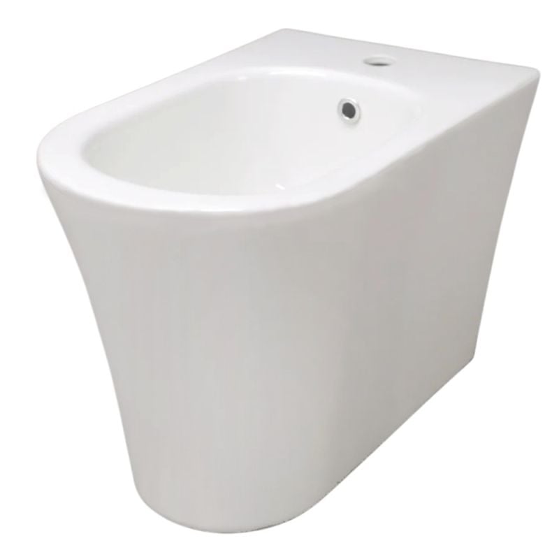 Bidet, Bianca, floor-mounted, porcelain, white, 56x36.5xH29