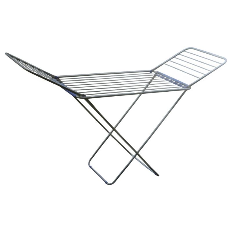 Nderëse rrobash portative, alumin/ hekur, 18 m, gri/ blu, 17
