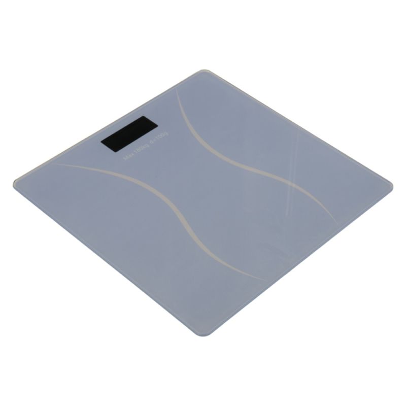 Electronic scale, glass, blue/black, 26x26 cm | Megatek