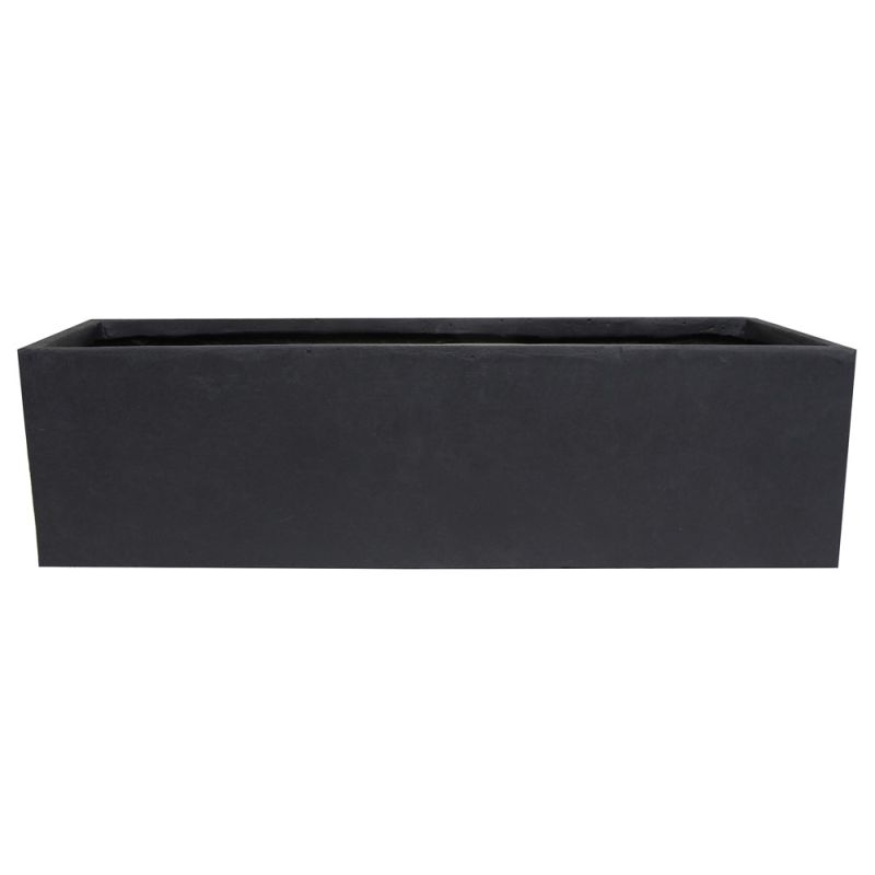 Vazo lulesh, Amfa, fibra qelqi/fibra balte, zezë, 70x17xH17