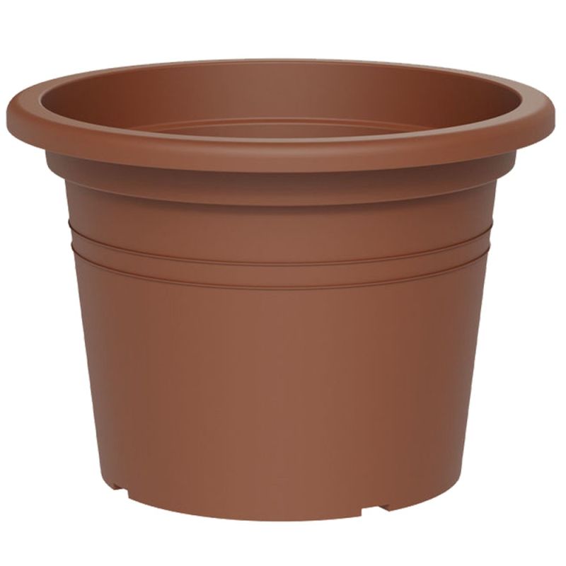 Flower pot, Basic, round, plastic, terracotta, Ø40xH27 cm