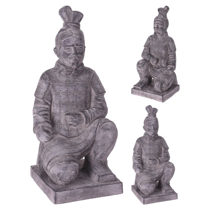 Decorative statue, magnesium oxide, grey, 18x17xH42.5 cm | M