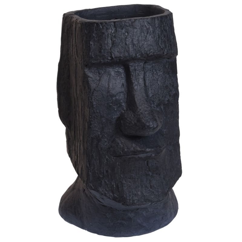 Flower pot, Moai, magnesium oxide, grey, 25x25.5xH43 cm | Me
