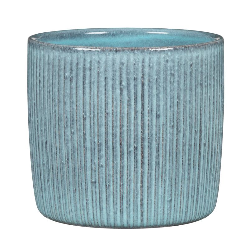 Flower pot, Lagoon, ceramic, light blue, Ø15xH13.7 cm | Mega