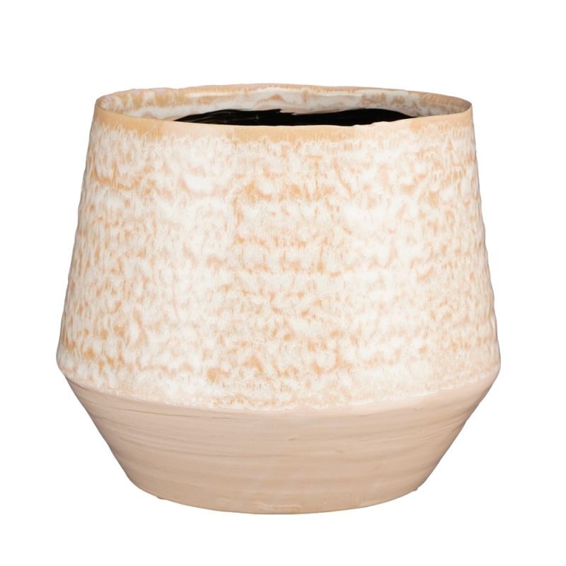 Flower pot, Serge, ceramic, beige, Ø22.5xH19.5 cm | Megatek