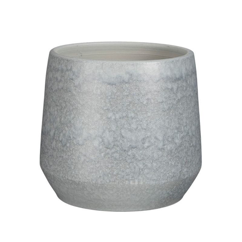 Flower pot, Lotte, ceramic, grey, Ø24xH22 cm | Megatek