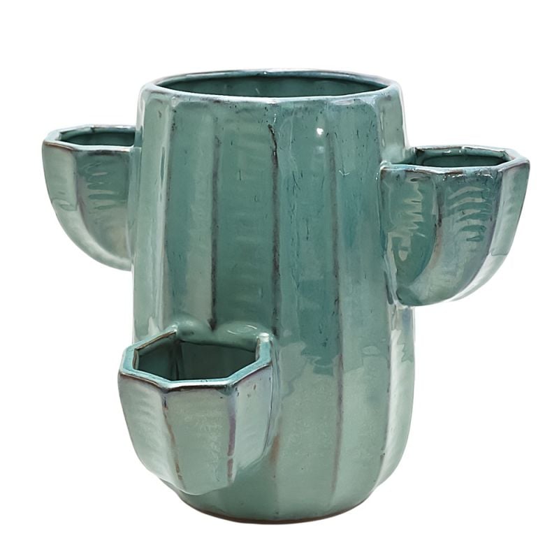 Vazo lulesh, qeramike, jeshile, 33x31x26.5 cm | Megatek