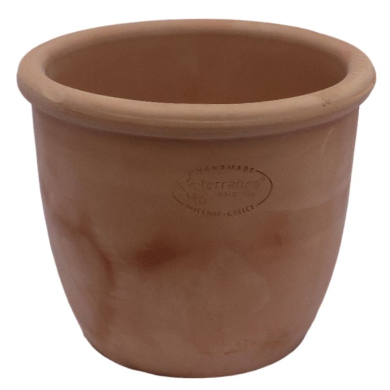 Round flower pot, Carpi, ceramic, terracotta, Ø17xH15 cm | M