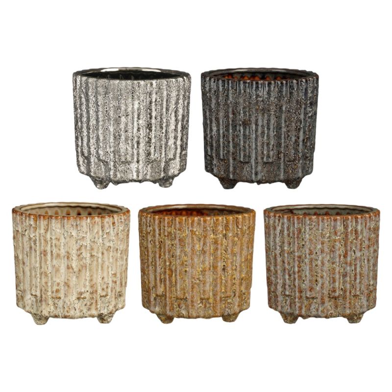 Flower pot, Bora, ceramic, assorted, Ø15xH14 cm | Megatek