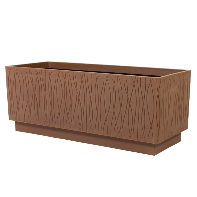 Flower pot, plastic, corten, 98,5x39xH39 cm | Megatek