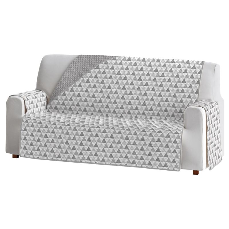 Mbulesë divani 2-vendësh, NORDIC, 100% poliestër, blu/gri, 1