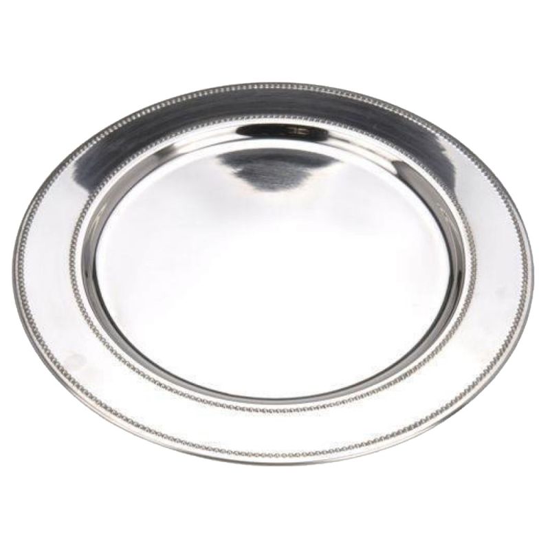 Under plate, stainless steel, silver, Ø39 cm | Megatek