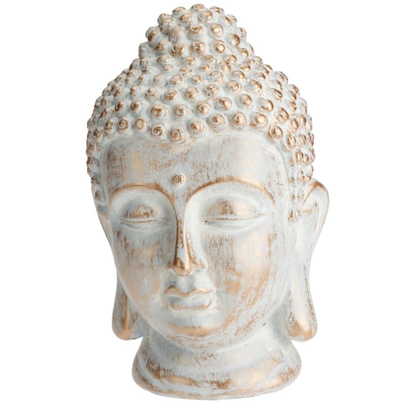 Objekt dekorativ, Buddha, poliston, i bardhë, 15x15xH23.5 cm