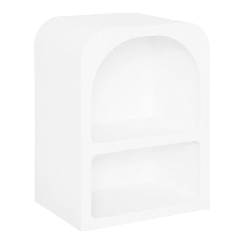 Nightstand, with 2 tier, Soleya, mdf, white, 40x30xH55 cm