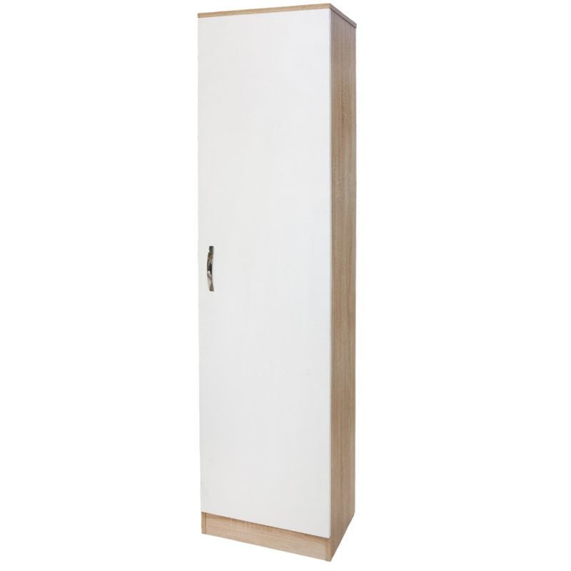 Shoe cabinet, melamine, with 6 shelves, sonoma/white, 45x33x