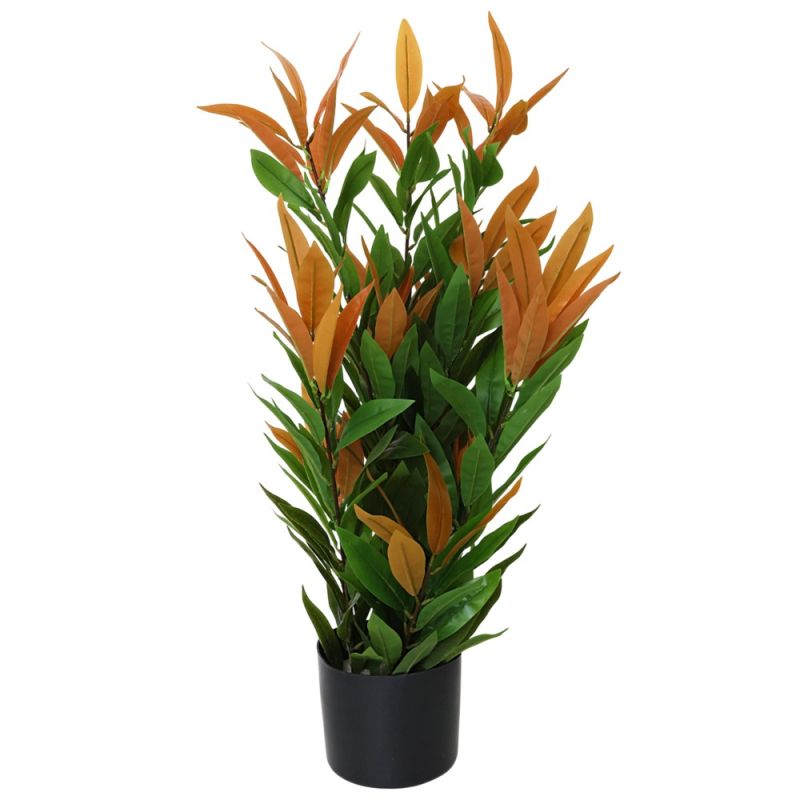 Lule artificiale, plastike, jeshile/portokalli, 80 cm | Mega