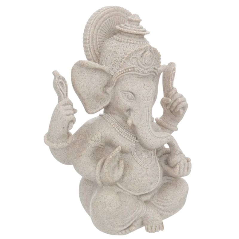 Decorative object, Ganesh , polyresine, dark grey, 20x14.5x