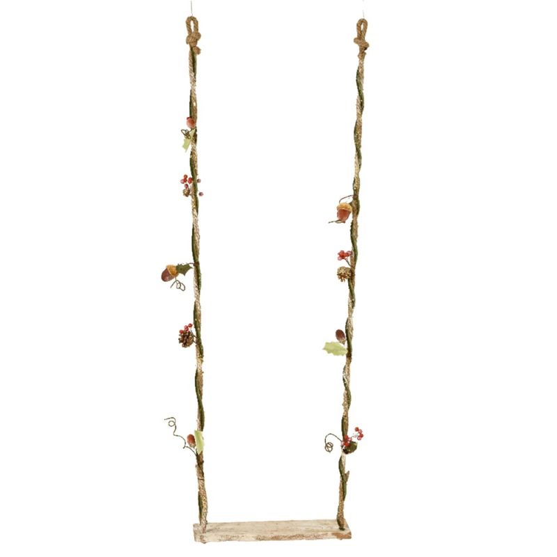 Swing chair, wood, natural, 45x15xH140 cm | Megatek