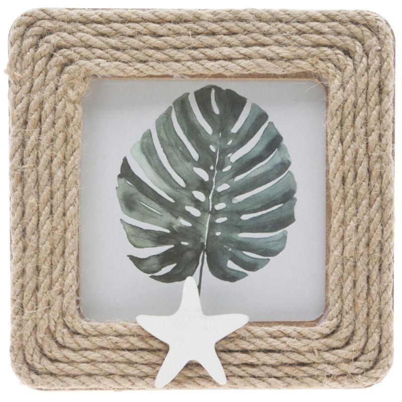 Kornizë foto, mdf, me guacka, natyrale, 14x14xH13 cm | Megat