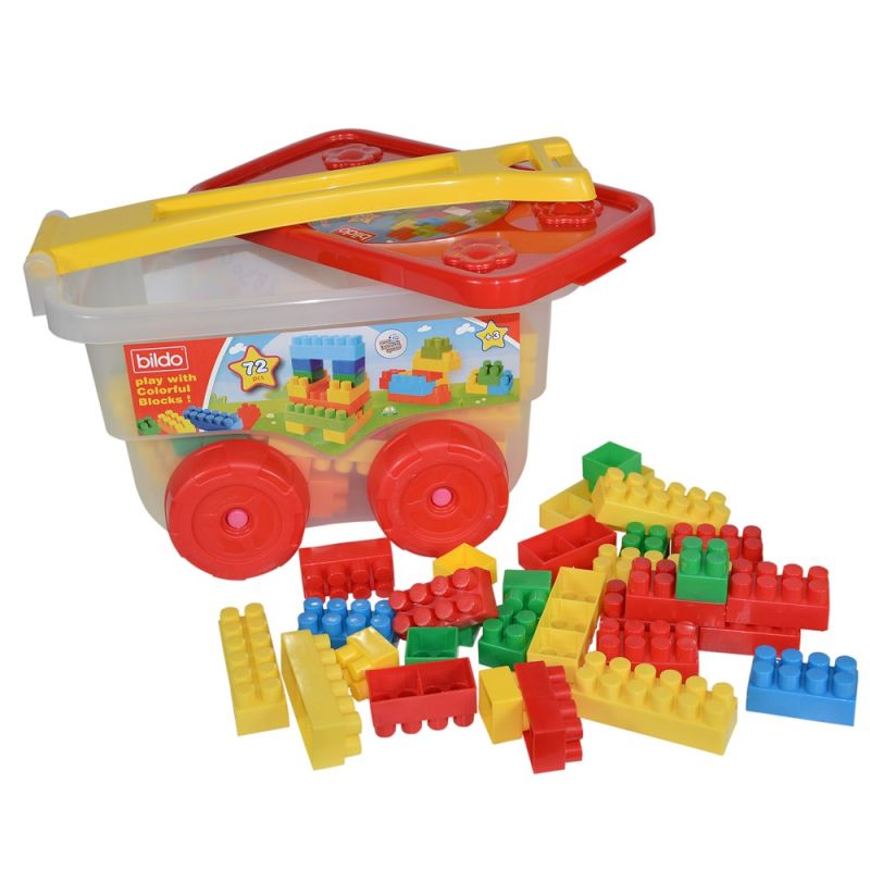 Trolley building bricks 72 pieces | Megatek