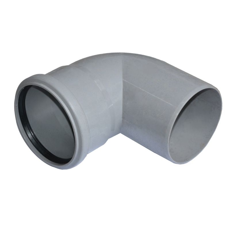 Elbow, polypropylene, Ø90mmx90°, with rubber | Megatek