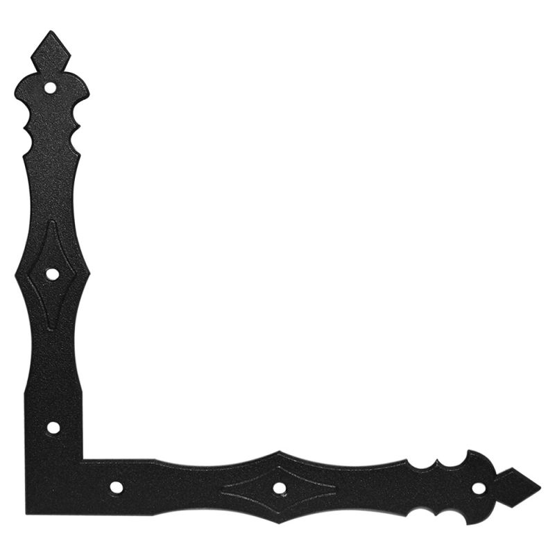 Decorative corner plate black 200x200x30x3 mm | Megatek