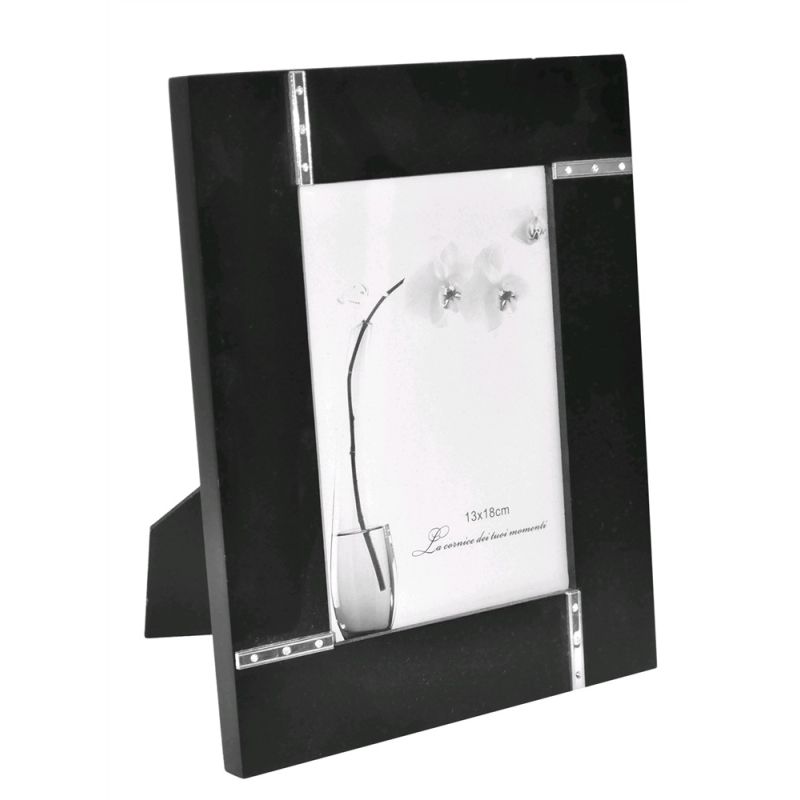 MDF CONCAVE PHOTO FRAME WITH 4PCS METAL INLAY AND DIAMOND 13