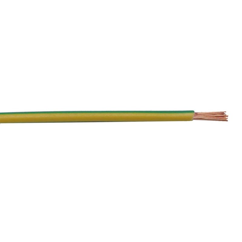 Electrical wire 1x2.5mm², Green&yellow color N07V-K, Fire re