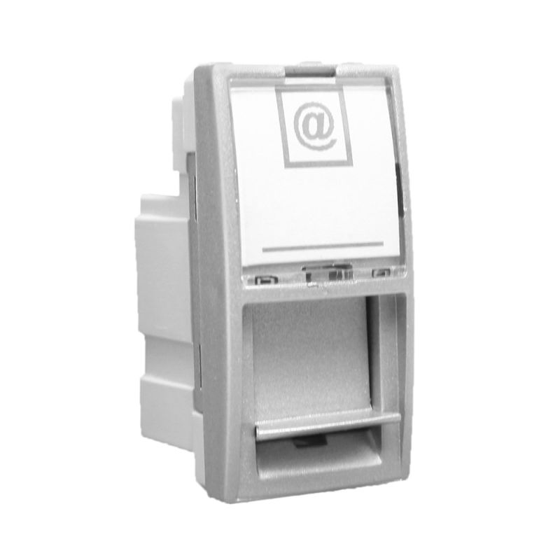 RJ45 data socket Infraplus Cat. 5 U/UTP 1 module aluminium U