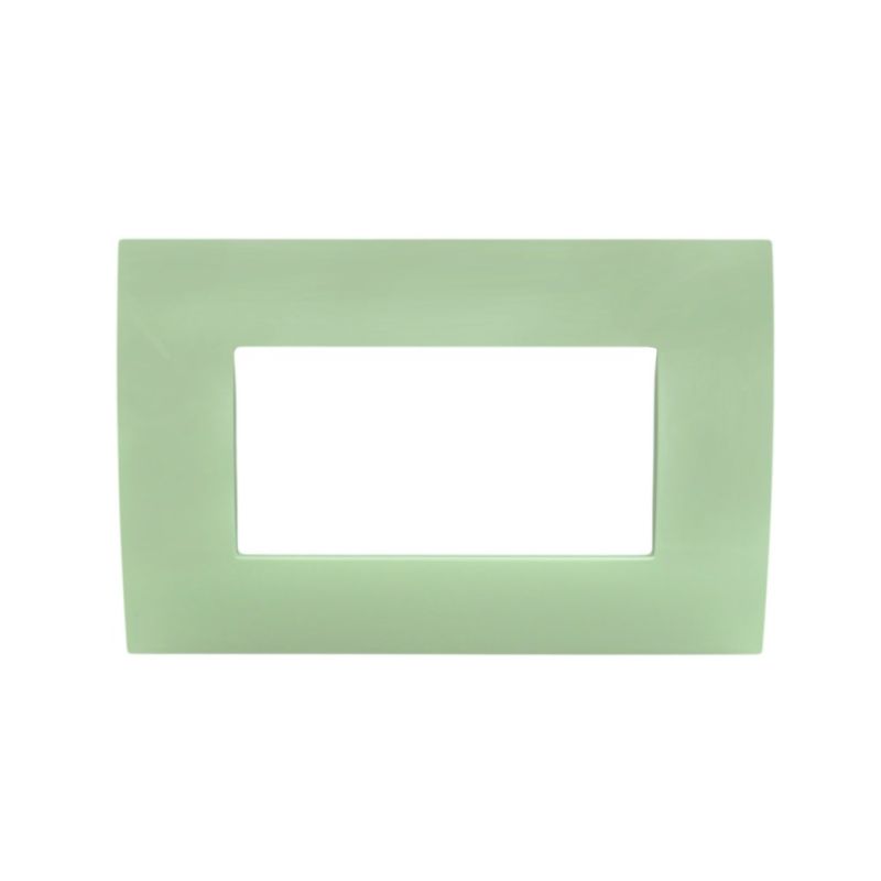 ABB cover frame, 4 module, green color | Megatek