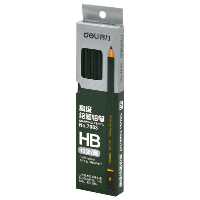 Pencil HB, Deli, B12, dark green | Megatek