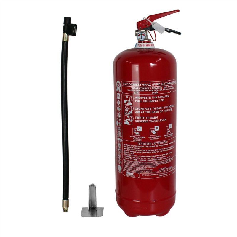 9Kg dry powder ABC 40% F/E, BLK | Megatek