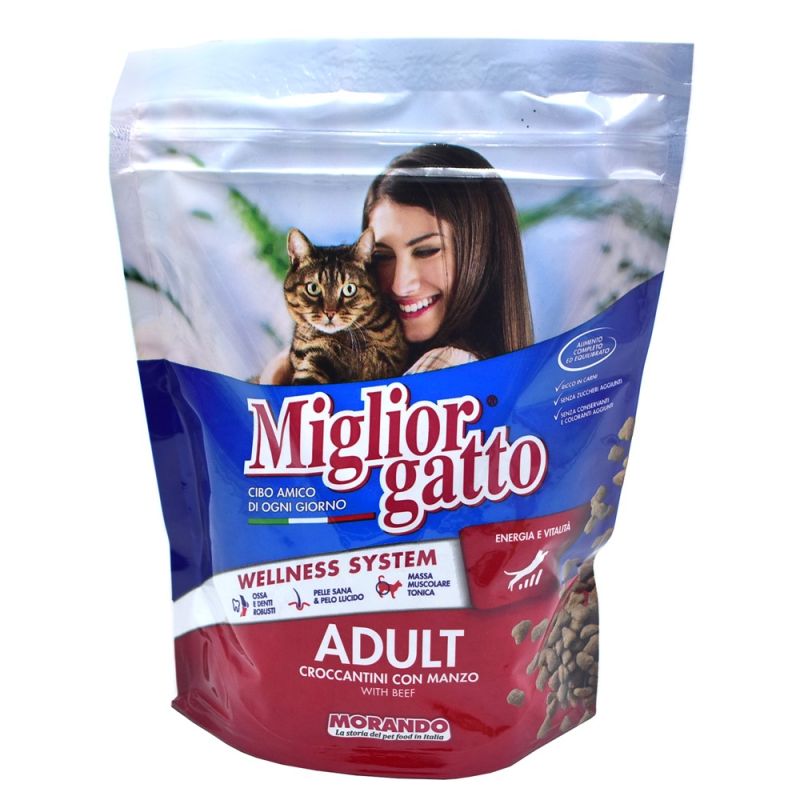 Cat food, Miglior Gatto, Adult, 400gr, with beef | Megatek