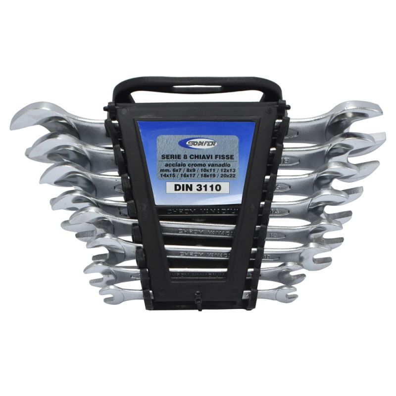Fixed Key set, Labor, 8 pieces, 6-22, Cr-V | Megatek