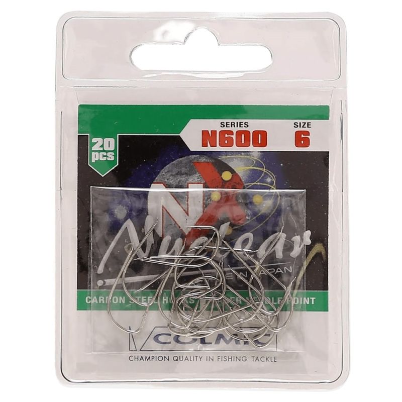 Fishing hooks, Colmic, N600, N.06, 20 pieces | Megatek