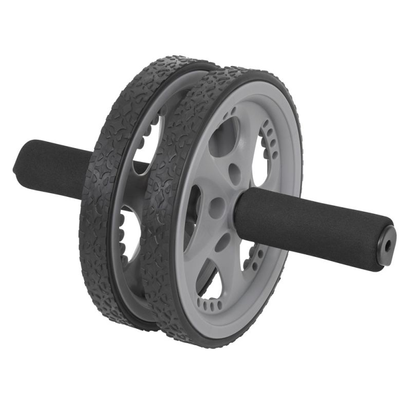 Fitness roller x 2 wheels, Amila, for training abdominal mus