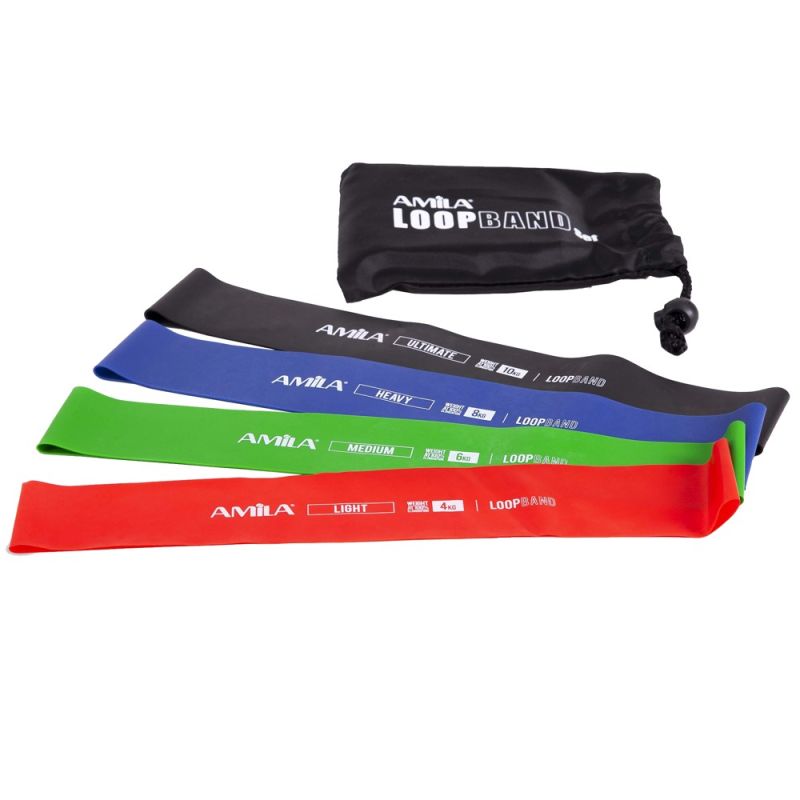 Set me llastik rezistence, Amila, 4 pc, Light, Medium, Heavy