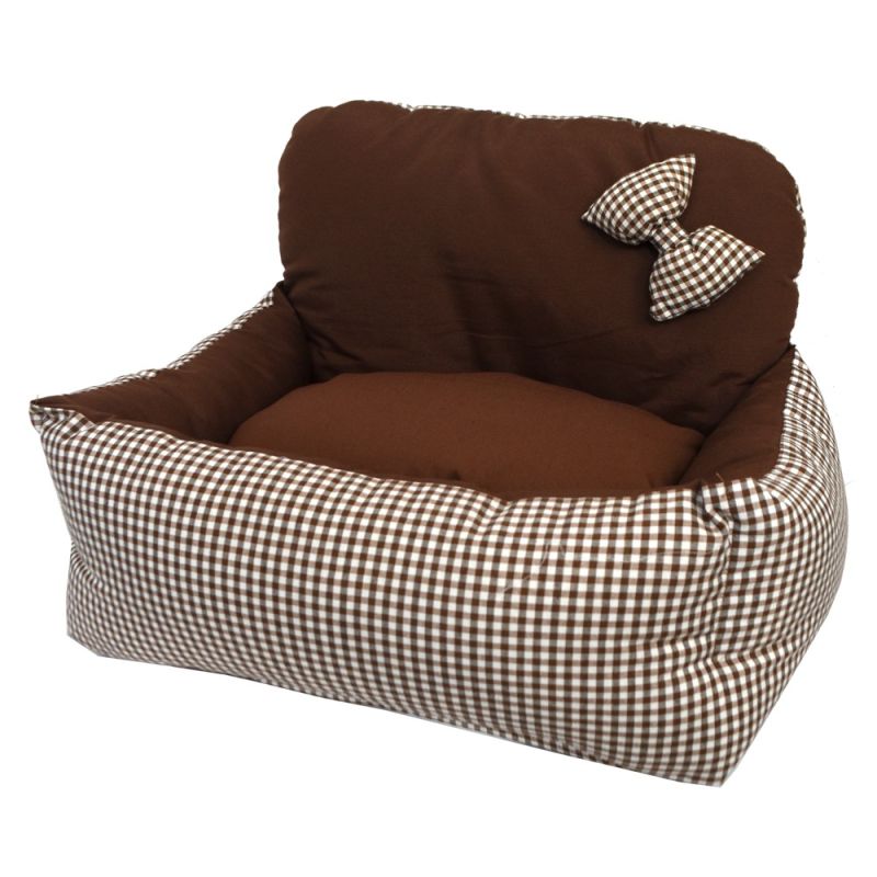 Bed for animals, Fabotex, 60 x 50 x 40 cm, brown color with