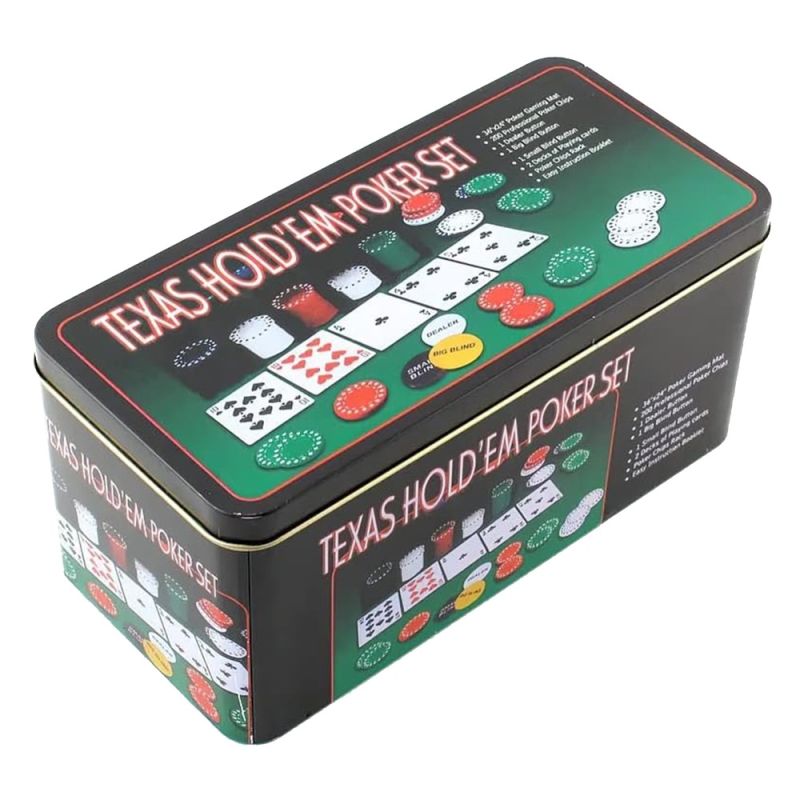 Poker set, metal packaging 24x11x11 cm | Megatek