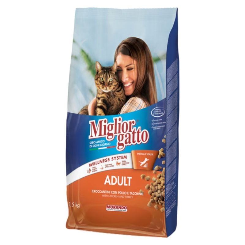 Cat food, Miglior Gatto, 1.5kg, with chicken and turkey | Me