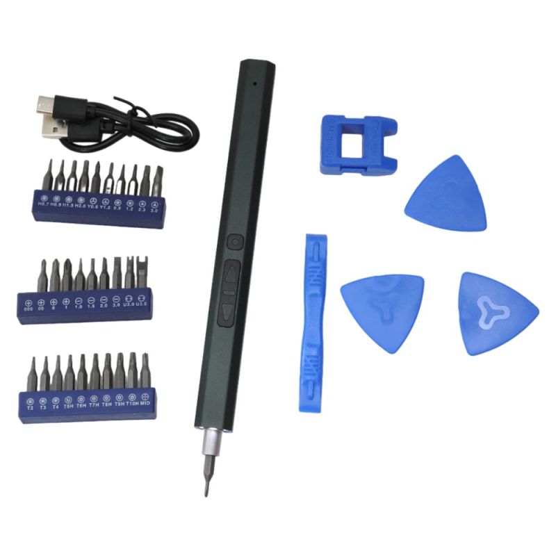 Battery screwdrivers, Slim, 30 different heads | Megatek