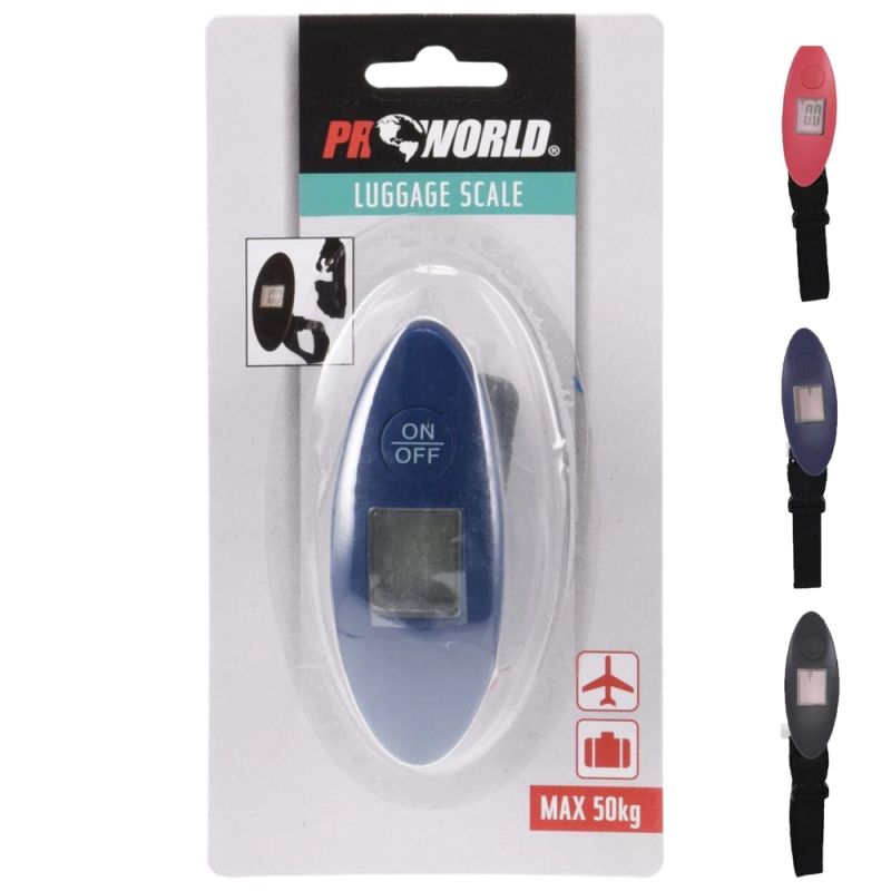 Peshore digjitale per valixhe, ProWorld, 50kg, ngjyra miks