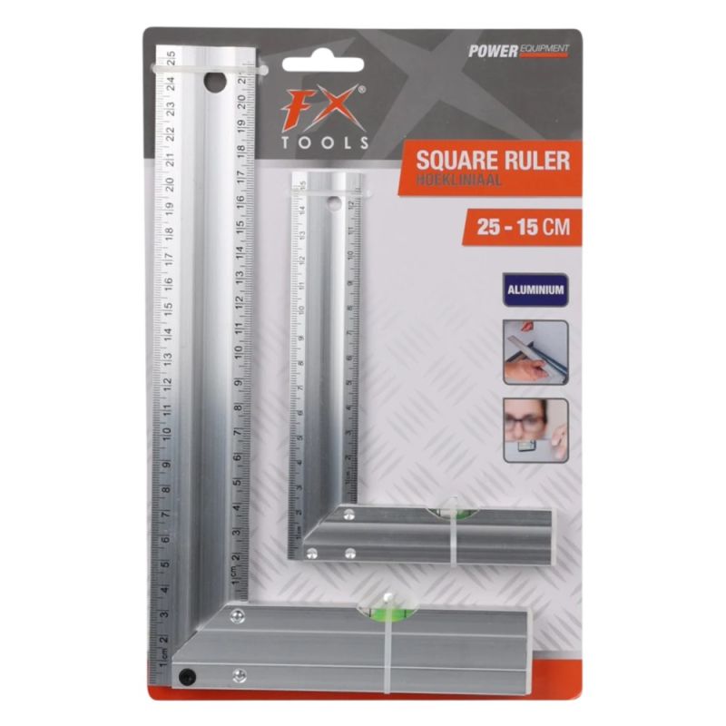 Set of rulers, squad, FX Tools, aluminum, 150 and 250 mm | M