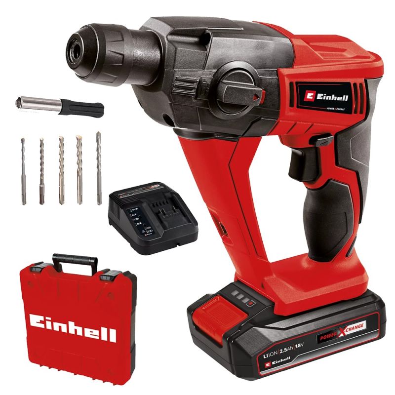 Matrapik SDS plus me bateri, Einhell, TE-HD 18 Li (1x2.5 Ah)