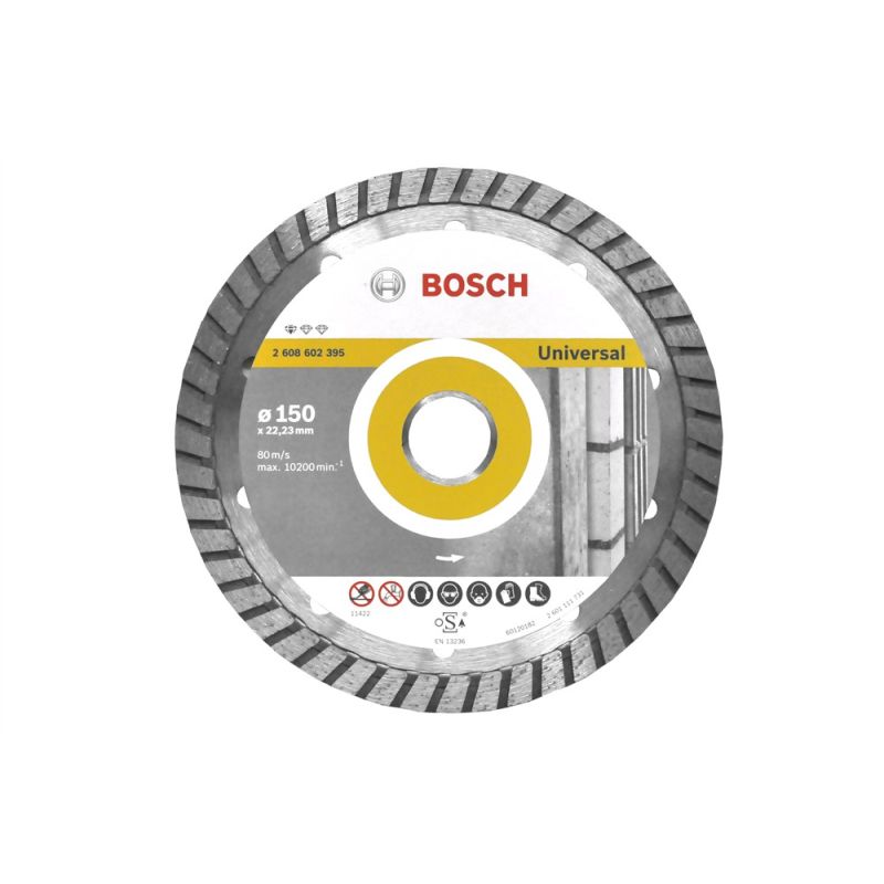 Diamond disc, Bosch, 150x2.5x22.2 mm, universal turbo | Mega