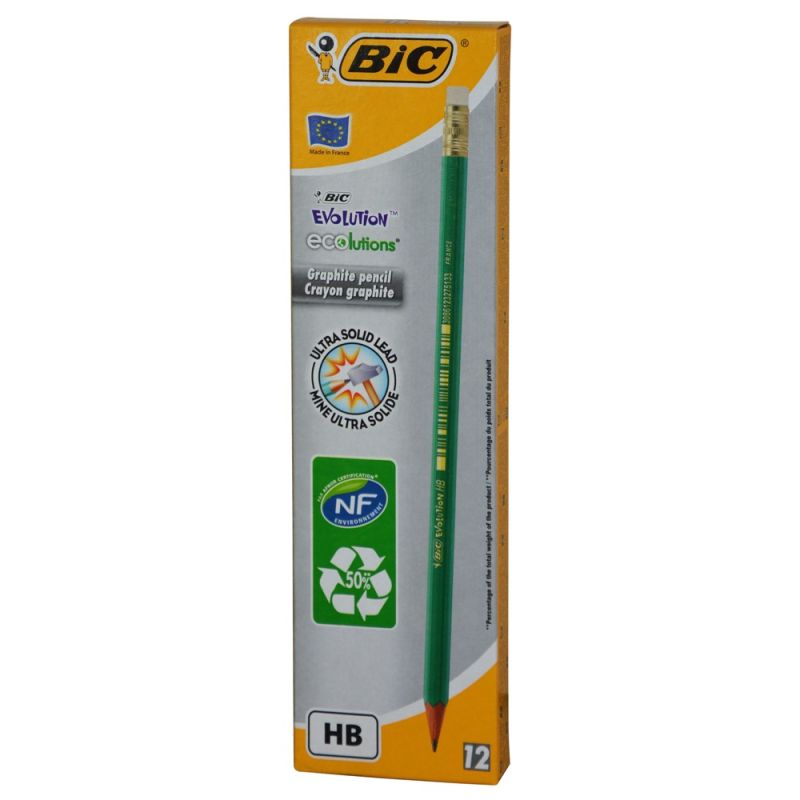 BIC pencil Evolution 12 pc with eraser | Megatek