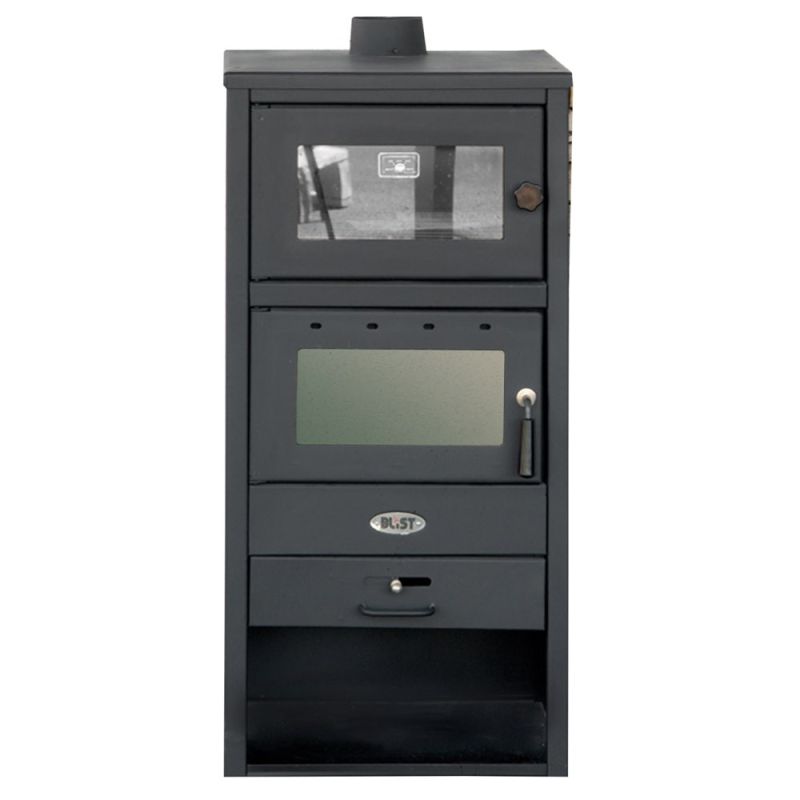 “BLIST BR“ Wood Stove with an Oven 10-12 KW, 510x460x1060 mm